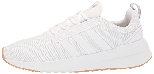 adidas Men's Racer TR21 Running Shoe, White/White/Grey, 10