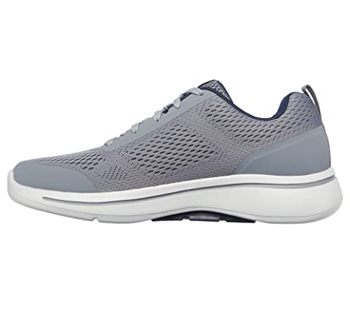 Skechers Men's Gowalk Arch Fit-Athletic Workout Walking Shoe with Air Cooled Foam Sneaker, Grey/Navy, 12