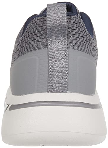 Skechers Men's Gowalk Arch Fit-Athletic Workout Walking Shoe with Air Cooled Foam Sneaker, Grey/Navy, 12