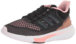 adidas women's eq21 running shoe, core black/grey six/wonder mauve, 8