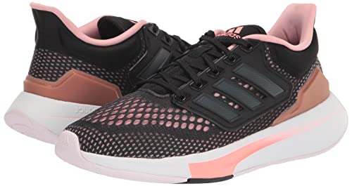 adidas Women's EQ21 Running Shoe, Core Black/Grey Six/Wonder Mauve, 8