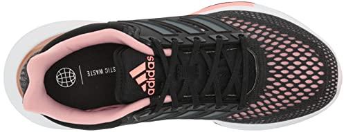 adidas Women's EQ21 Running Shoe, Core Black/Grey Six/Wonder Mauve, 8