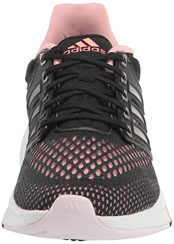 adidas Women's EQ21 Running Shoe, Core Black/Grey Six/Wonder Mauve, 8