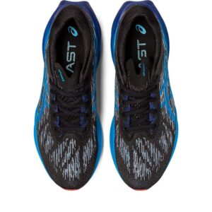 ASICS Men's NOVABLAST 3 Running Shoes, 12, BLACK/ISLAND BLUE