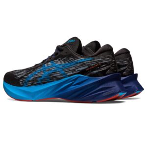 ASICS Men's NOVABLAST 3 Running Shoes, 12, BLACK/ISLAND BLUE