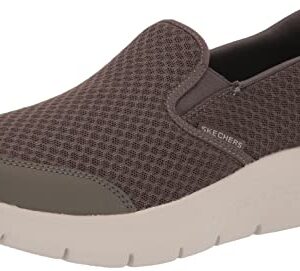 Skechers Men's Gowalk Flex-Athletic Slip-On Casual Loafer Walking Shoes with Air Cooled Foam Sneaker, Khaki 2, 11.5