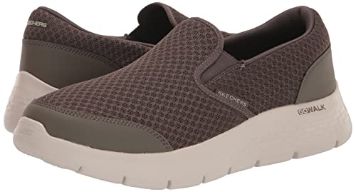 Skechers Men's Gowalk Flex-Athletic Slip-On Casual Loafer Walking Shoes with Air Cooled Foam Sneaker, Khaki 2, 11.5