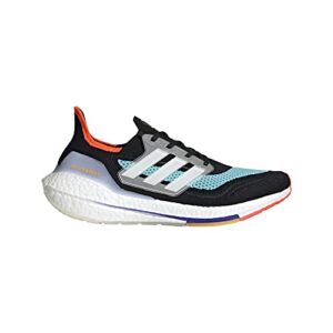 adidas Men's Ultraboost-21 Trail Running Shoe, Black/White/Aqua, 9