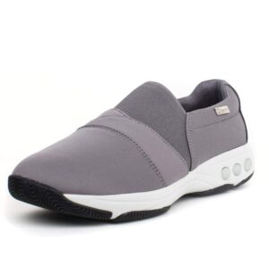 therafit meghan women's slip on shoe - for plantar fasciitis/foot pain grey