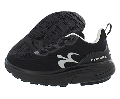 Gravity Defyer Men's GDEFY HybridEx Running Shoes 11.5 M US - Hybrid VersoShock Performance Long Distance Running Shoes Black, Silver