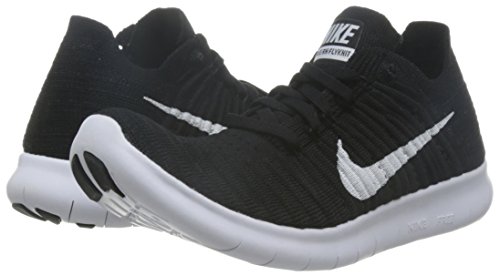 Nike Women's Free Running Motion Flyknit Shoes, Black/White - 9.5 B(M) US