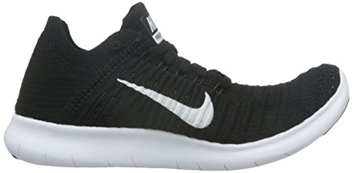 Nike Women's Free Running Motion Flyknit Shoes, Black/White - 9.5 B(M) US