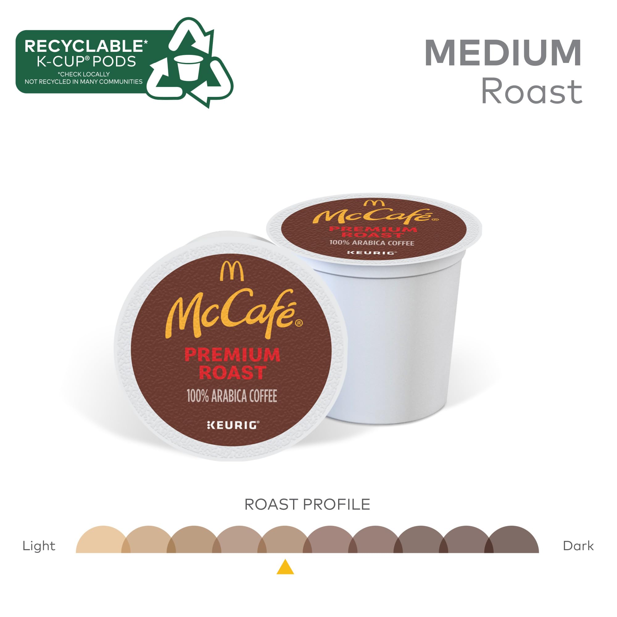 McCafe Premium Roast, Single-Serve Keurig K-Cup Pods, Medium Roast Coffee Pods Pods, 48 Count