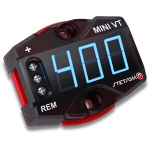 stetsom minivt-hv (high voltage) digital display mini voltmeter high accuracy blue led, up to 455v dc, automotive car motorcycle battery voltage panel - developed for high voltage line