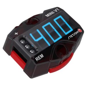 Stetsom MiniVT-HV (High Voltage) Digital Display Mini Voltmeter High Accuracy Blue LED, Up to 455V DC, Automotive Car Motorcycle Battery Voltage Panel - Developed for HIGH VOLTAGE line