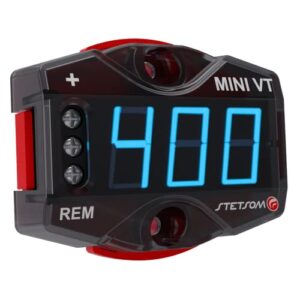 Stetsom MiniVT-HV (High Voltage) Digital Display Mini Voltmeter High Accuracy Blue LED, Up to 455V DC, Automotive Car Motorcycle Battery Voltage Panel - Developed for HIGH VOLTAGE line