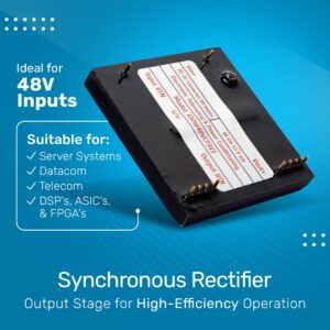 Telemetry - High-Efficiency DC-DC Isolated DC to DC Converter, 48V to 3.3V, 26A, Non-Latching, Overload Protection, High Reliability (2.8M Hours), Durable for Extreme Environments