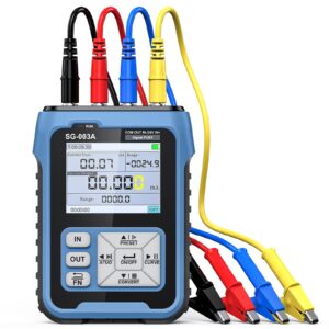 riiai upgraded 4-20ma 0-24v current signal generator, current voltage adjustable analog simulator, real-time curve, multiple signal types, 3000mah usb rechargeable, preset value, for plc testing