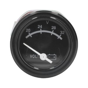 diesel generator voltmeter, car voltage gauge round panel voltmeter 3015235 transparent cover waterproof voltage gauge for 12v 24v