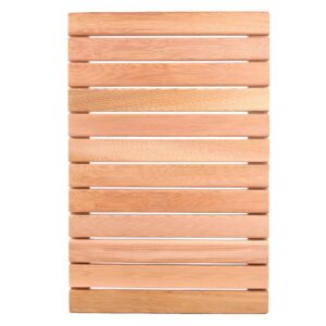 bingaai cedar wood shower mat, cedar wooden bath mats, wood bath mat 23.6 × 15.7 in, shower stall mat non-slip for bathroom bathtub spa sauna garden home, wooden floor mat large for indoor and outdoor