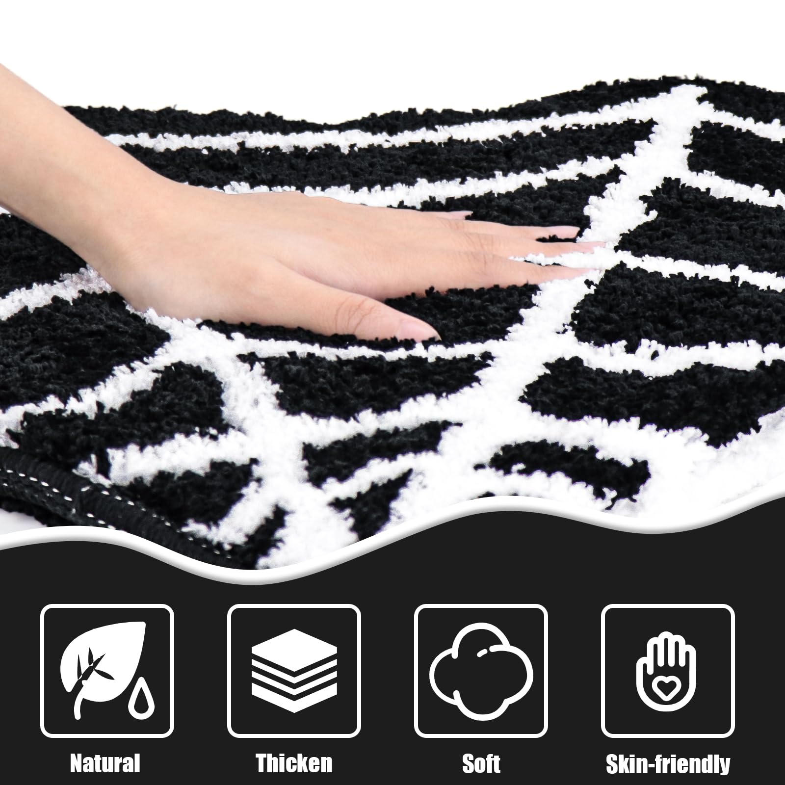 Spider Web Bath Mat, 31×20" Halloween Bath Mat Non-Slip Rugs Spiderweb Rug Machine Washable Goth Bath Mat Area Rugs Gothic Rug for Front Door, Bedroom, Living Home (black)