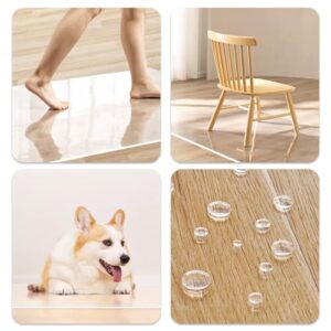 1.5mm Chair Mat Clear Easy Glide On Hard Floors Plastic Mat For Desk 36"x48" 48"x48" Desk Chair Mat For Carpeted Floors Easy To Clean Rolling Chair Mat For Carpet Floor Large Non-Slip Not Stuck Wheels