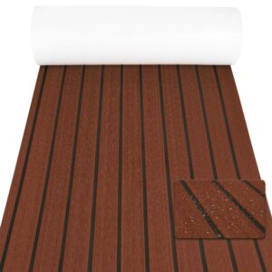 betovv 96''x26'' /36''boat carpet self-adhesive eva foam boat flooring 96''x26 36 48''faux teak marine boat decking sheet non-slip mat for motor boats non-slip self-adhesive flooring