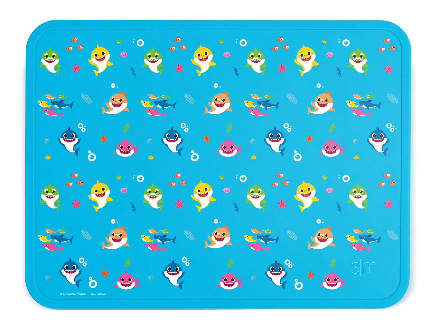 Simple Modern Baby Shark Silicone Placemat for Baby, Toddlers, Kids | Non-Slip Baby Eating Table Food Mat for Restaurants and Dining Table | Piper Collection | Baby Shark Friends