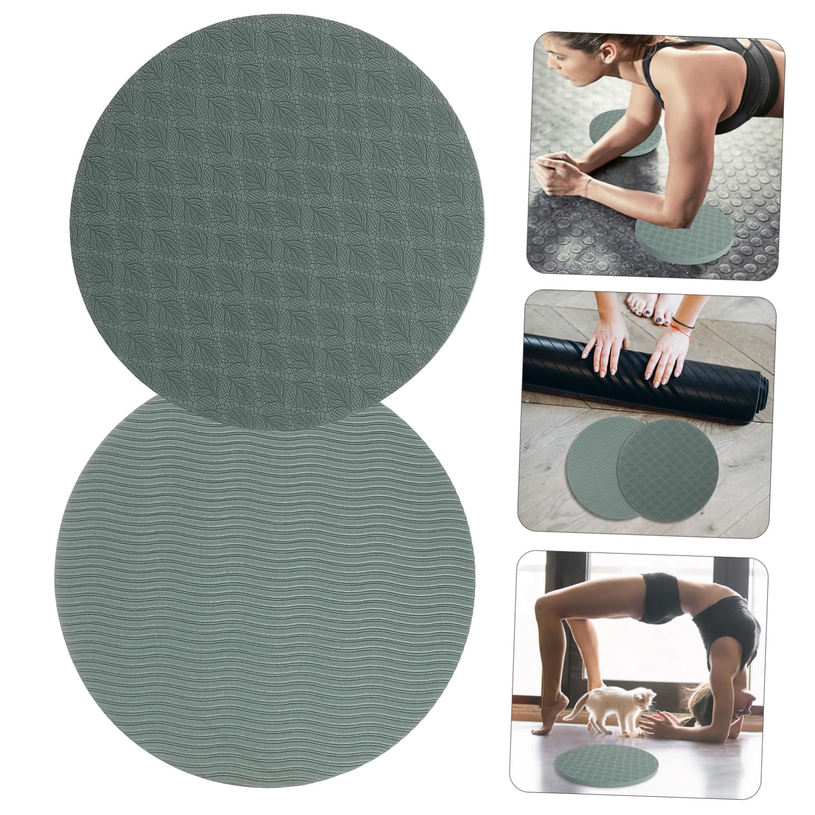 BESPORTBLE 2 Pcs knee brace for sports Workout Support Pads Round Pilates Support Pads travel yoga mat Sports Balance Protection Pads easy to carry fitness mat knee pads pilates mat non-slip