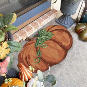 FRJINIE Pumpkin Rug - 31"×22", Non Slip Washable Welcome Door Mat, Cute Fall Doormats for Indoor Outdoor Entrance Home Bathroom Living Room (A)