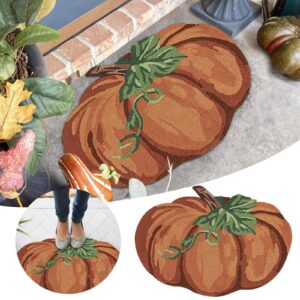 FRJINIE Pumpkin Rug - 31"×22", Non Slip Washable Welcome Door Mat, Cute Fall Doormats for Indoor Outdoor Entrance Home Bathroom Living Room (A)