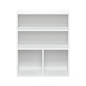 Furinno Pasir 3 Tier Display Bookcase, White