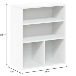 Furinno Pasir 3 Tier Display Bookcase, White