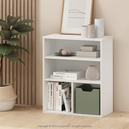 Furinno Pasir 3 Tier Display Bookcase, White