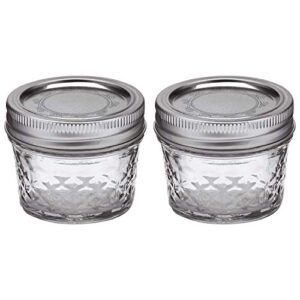 ball mason 4oz quilted jelly jars with lids and bands, set of 2