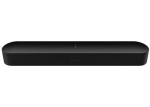 all-new sonos beam , compact smart tv soundbar with amazon alexa voice control built-in. wireless home theater and streaming music in any room. (black) (renewed)