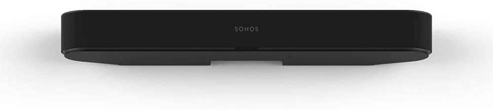 All-new Sonos Beam , Compact Smart TV Soundbar with Amazon Alexa voice control built-in. Wireless home theater and streaming music in any room. (Black) (Renewed)