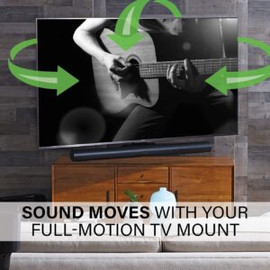 Sanus Soundbar TV Mount Designed for Sonos Arc Sound bar - Height & Depth Adjustable for Dolby Atmos - Universal Compatibility Other TV Mounts - Easy Assembly -OSSATM