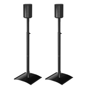 mounting dream speaker stands for sonos era 100, one, one sl, play:1, height adjustable up to 49.1", set of 2 surround sound speaker stand with cable management, 13.2 lbs loading md5412