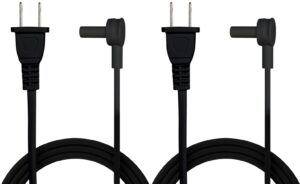 vebner 2-pack - long power cords compatible with sonos era 100 and era 300 speakers (12-foot, black)