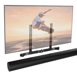 soundbass arc tv mount, black, compatible with sonos arc mounting bracket for tv, full hardware kit included, arc soundbar, designed in the uk