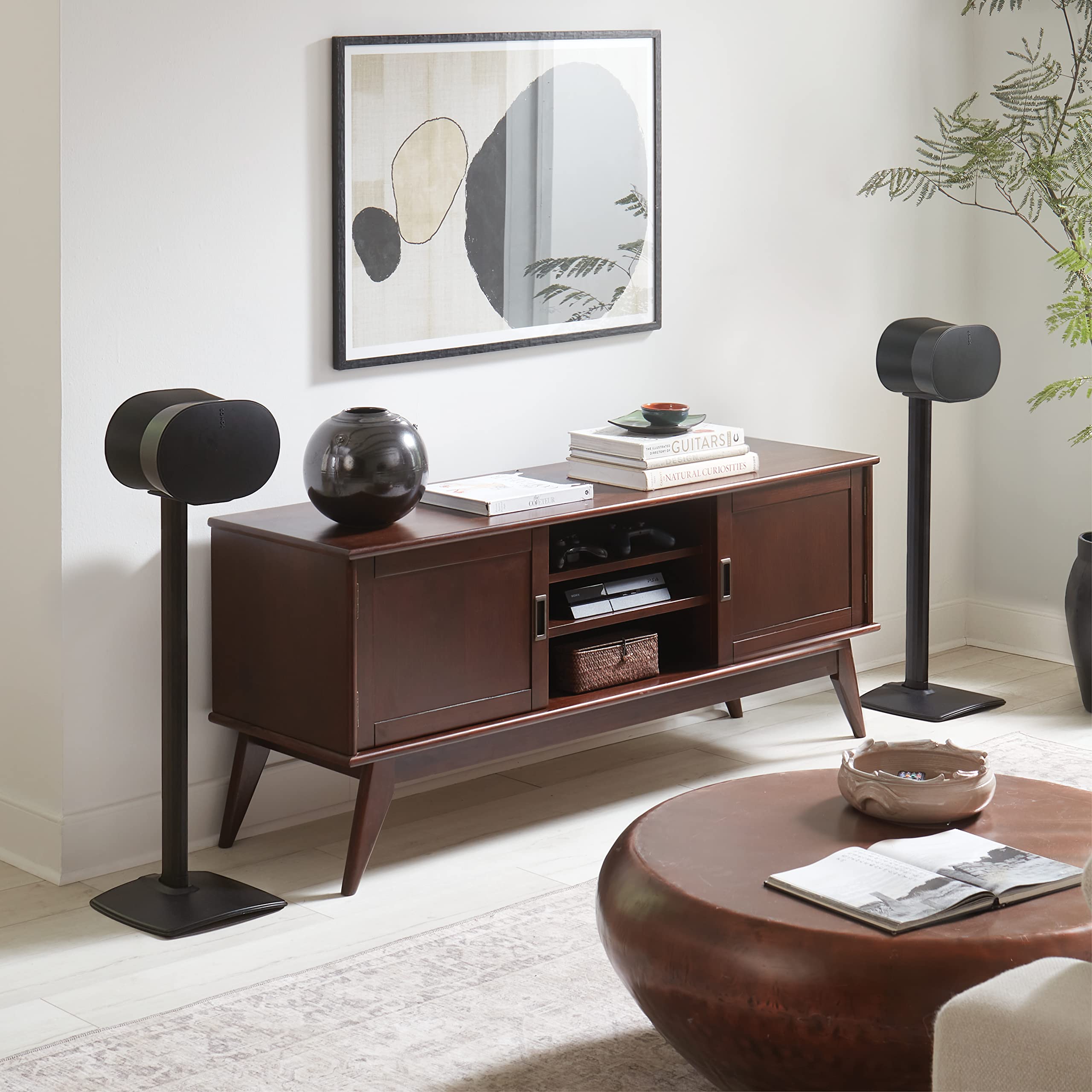 Sanus Wireless Speaker Stands for Sonos ERA 300™ (Black) - Pair, Perfect Stand Setup for Easy and Secure Mounting of New Sonos Era 300™ Speakers - OSSE32-B2