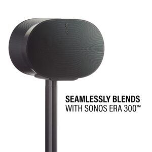 Sanus Wireless Speaker Stands for Sonos ERA 300™ (Black) - Pair, Perfect Stand Setup for Easy and Secure Mounting of New Sonos Era 300™ Speakers - OSSE32-B2