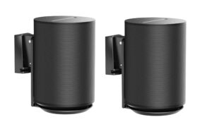 ynvision.design adjustable wall mount compatible with sonos era 100 speaker - black 2 pack