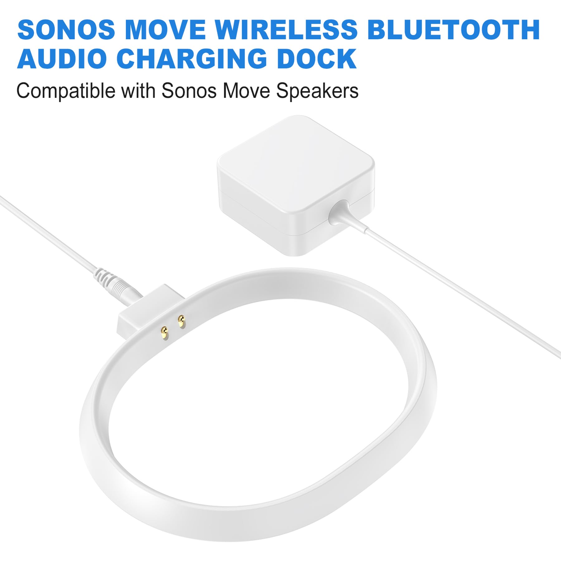 Soarking Charging base for Sonos Move Gen 2nd and 1st with 45W Adapter(White)