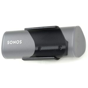 spartan mounts black sonos roam wall mount - for sonos roam bluetooth speaker, low profile, home, office, garage, dorm, patio, auto, rv, boat, mount anywhere design, black