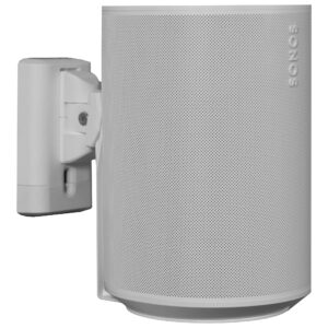 Sanus Speaker Wall Mount for Sonos Era 100™ - Swivel & Tilt Speaker Mount with Easy 15-Minute Install - Single White Sonos Speaker Mount