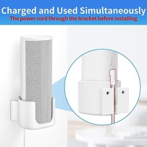 Sturdy Speaker Wall Mount for Sonos Roam, Roam SL Mount - Space Saving Speaker Mount for Sonos Roam, Roam SL Wall Mount Bracket Easy to Install Mounting Bracket, White