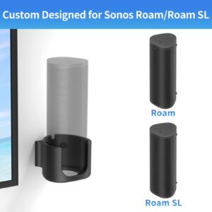 Sturdy Speaker Wall Mount for Sonos Roam, Roam SL Mount - Space Saving Speaker Mount for Sonos Roam, Roam SL Wall Mount Bracket Easy to Install Mounting Bracket, Black