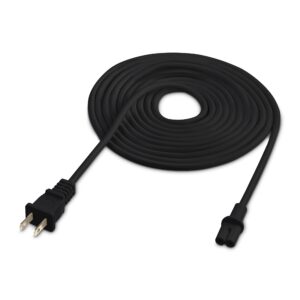 vebner 12-foot power cord compatible with sonos five, sonos play 5, sonos beam, sonos arc, sonos amp, sonos playbase, sonos sub gen 3 and sonos sub mini - black